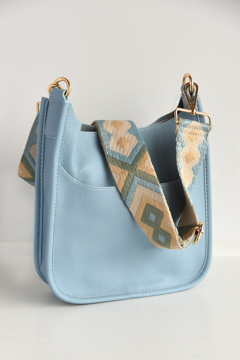 AHDORNED LIGHT BLUE MINI MESSENGER – Dear Stella Boutique